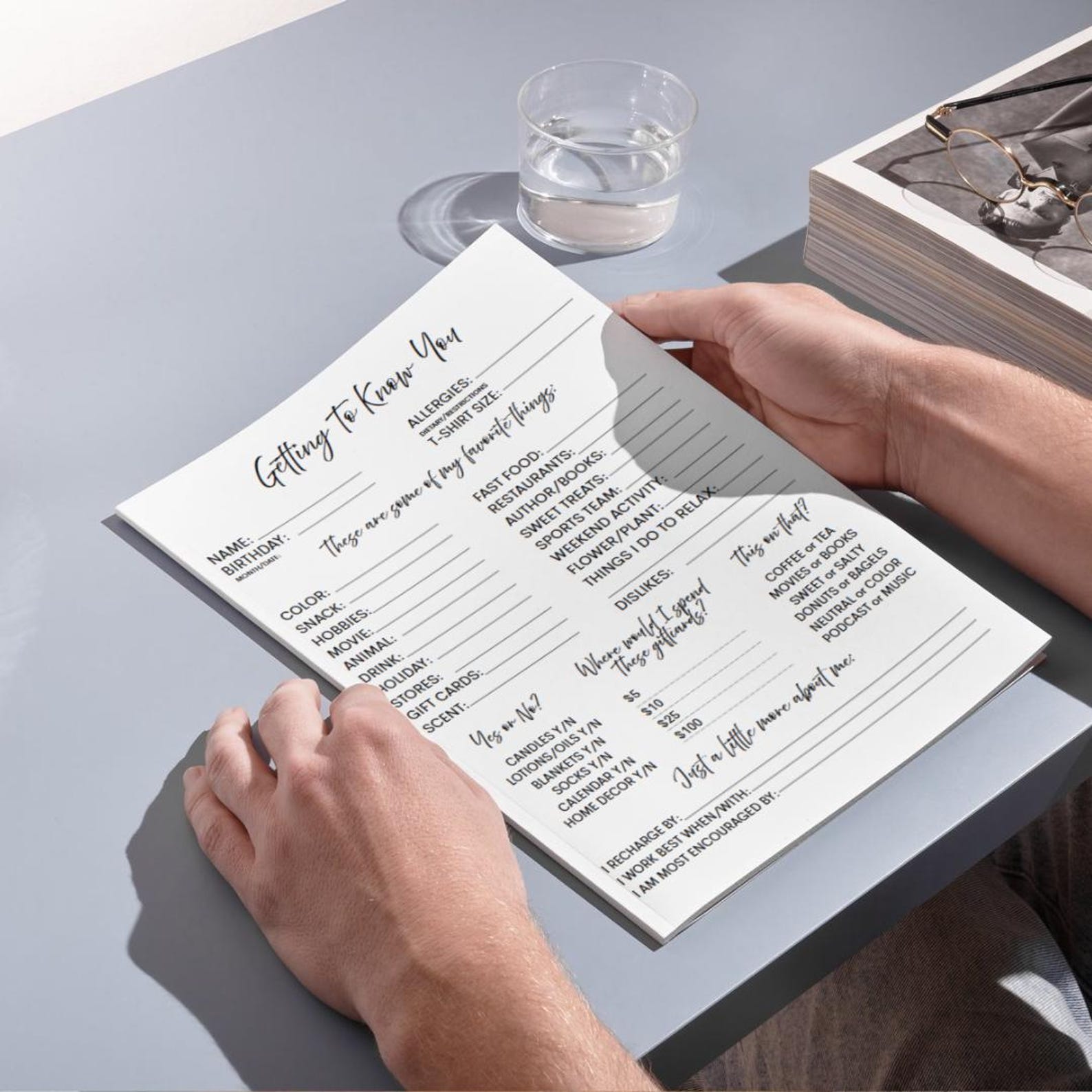 Getting to Know You Printable | Coworker Questions | All About Me ...