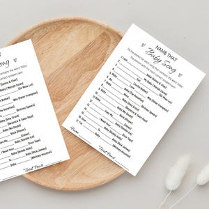 Name That Baby Song Template | Editable Canva Baby Shower Game | Baby ...