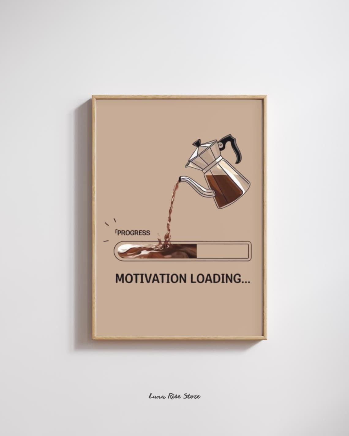 Motivation Loading Coffee Print – Funny Coffee Quote Wall Art,coffee ...