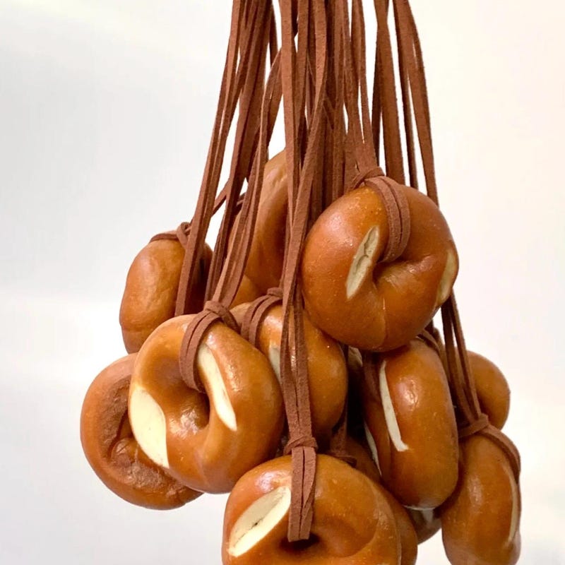 Bagel Keychain - Etsy