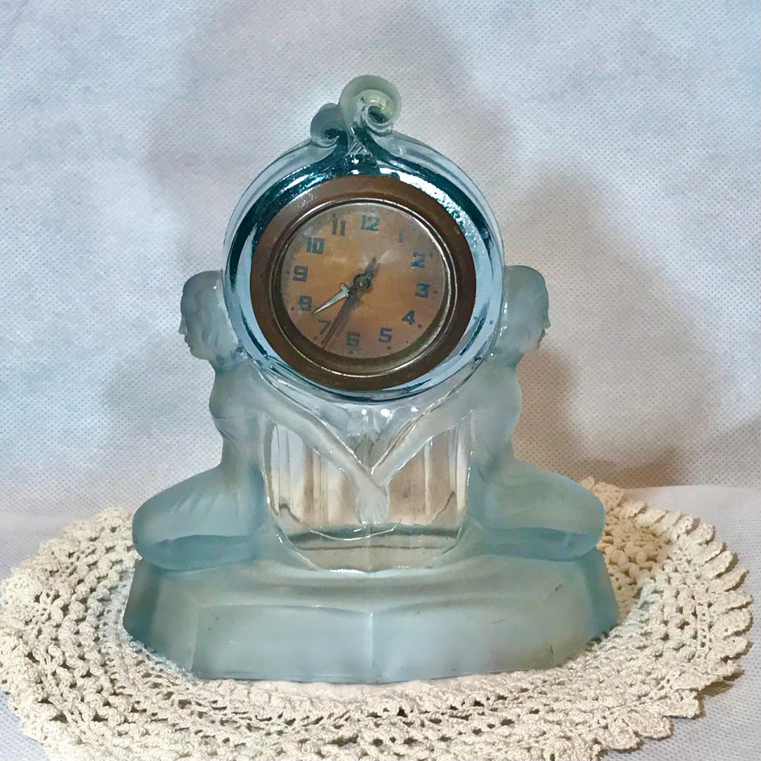 1930s Art Deco Glass Clock by Walther and Sohne Germany - Etsy
