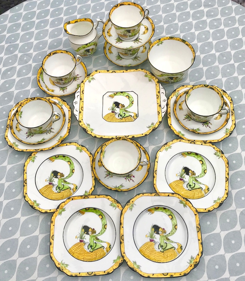 Melba Bone China Dolly Varden 21 Piece English Tea Set. - Etsy