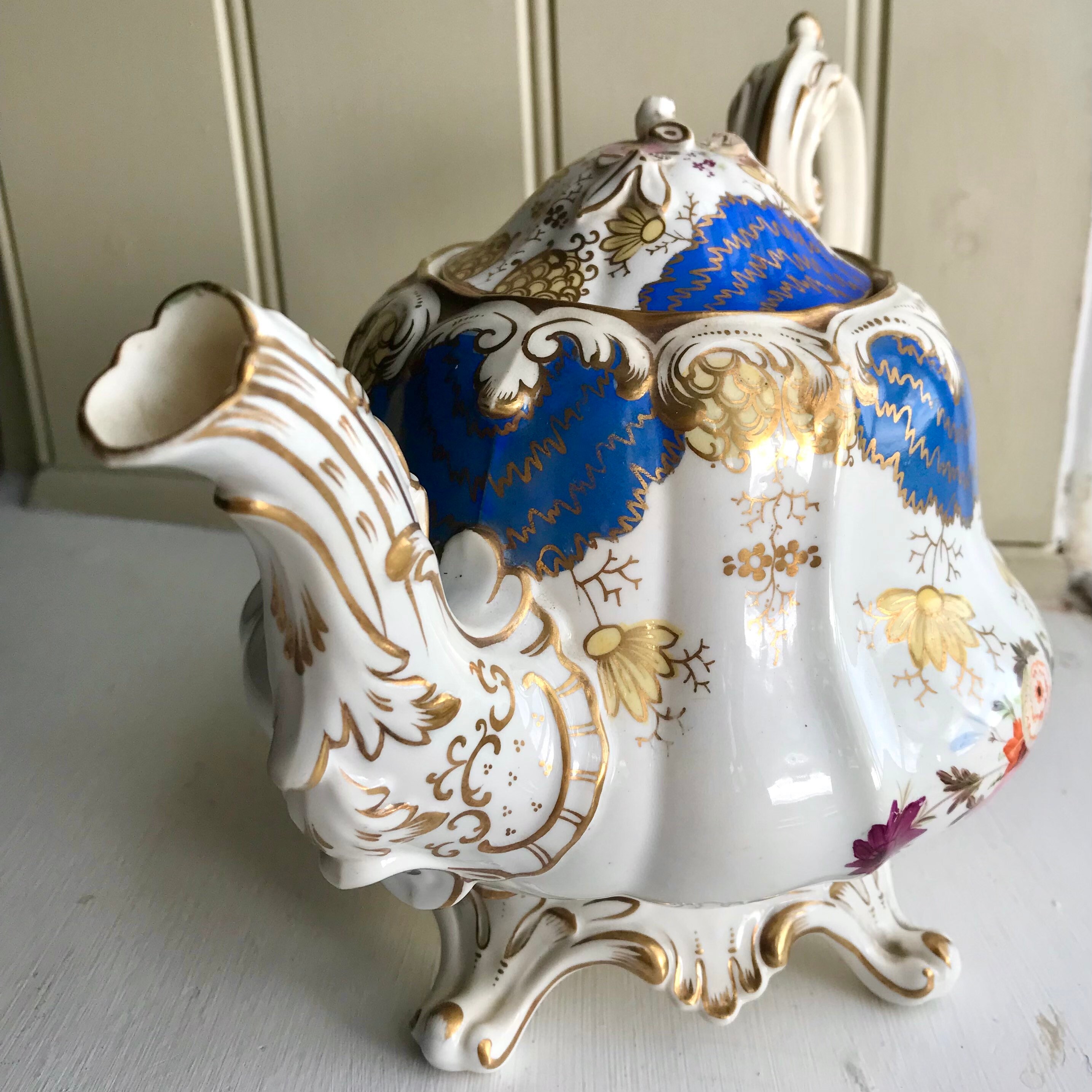 Large Victorian Teapot Ornate Baroque Styling Floral Pattern - Etsy