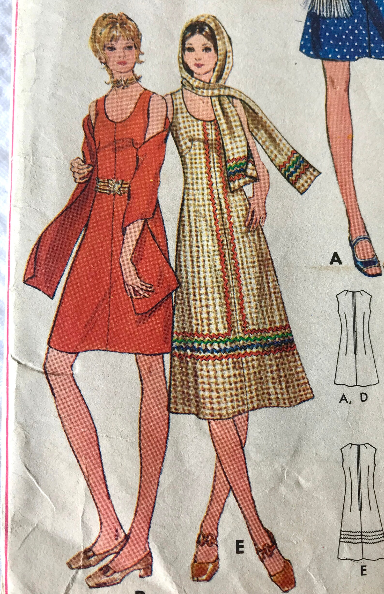 1970s BUTTERICK 6259 Sewing Pattern Easy 3 Main Pieces Long, Midi or ...