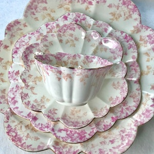 Antique Wileman the Foley China 21 Pce Tea Set. Trailing Ivy Pink & a ...