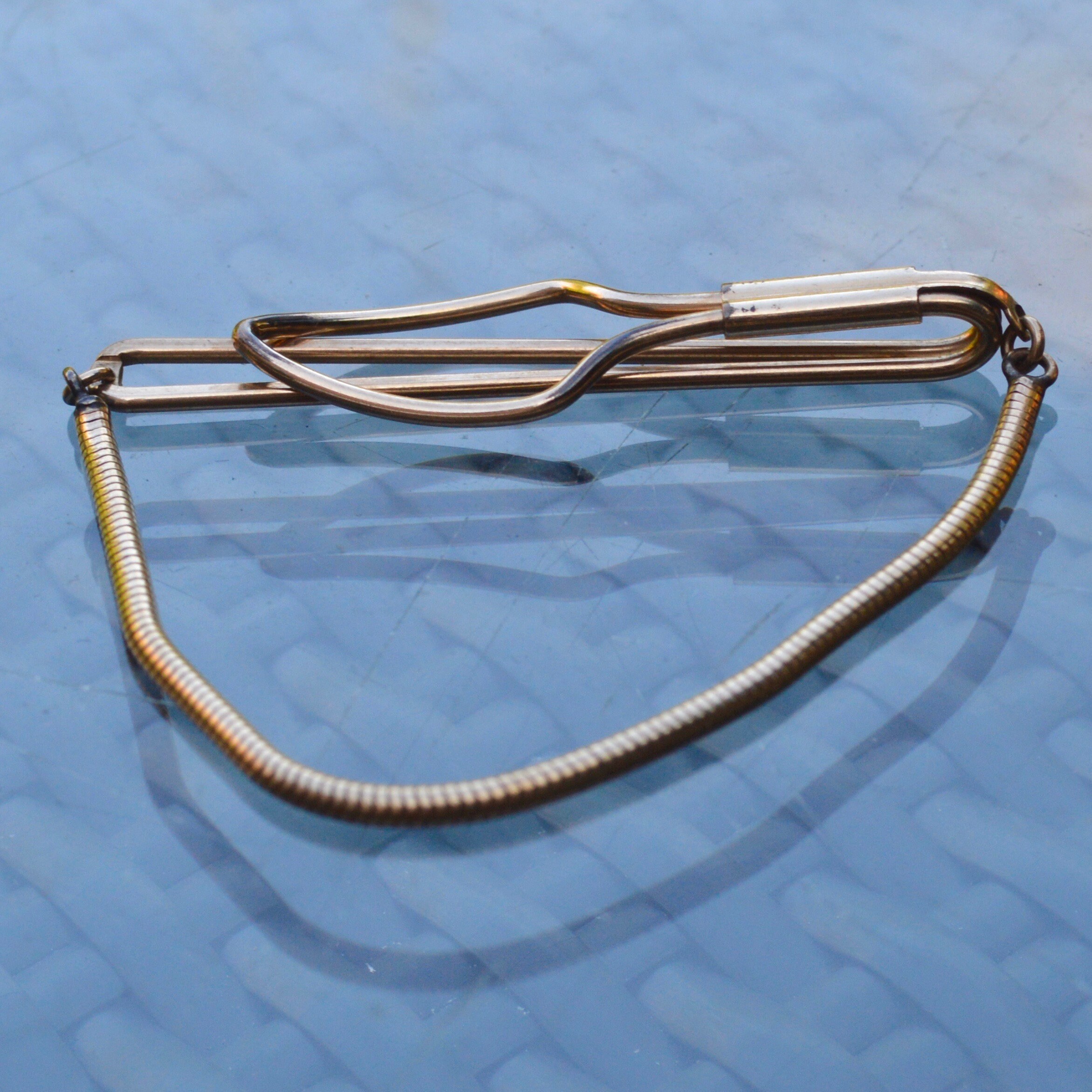 Vintage Rolled Gold Tie Slide Clip Open Loop Style With - Etsy