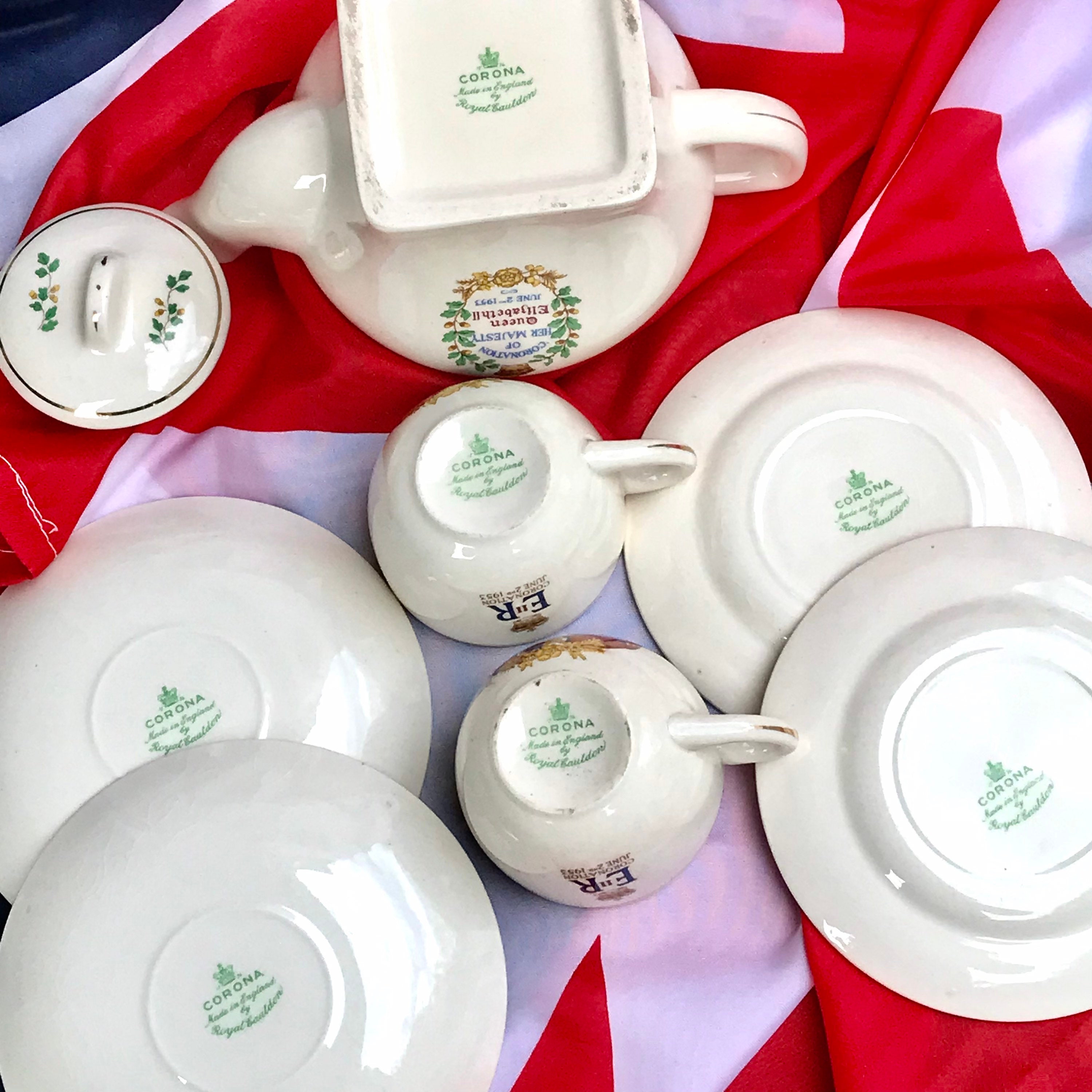 Royal Cauldon Corona Miniature Tea Set Queen Elizabeth 11 - Etsy UK