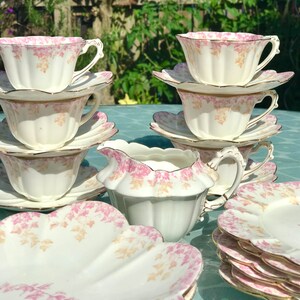 Antique Wileman the Foley China 21 Pce Tea Set. Trailing Ivy Pink & a ...