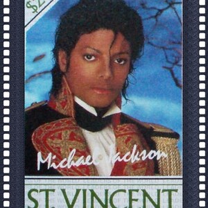 1980s Michael Jackson Pair of Limited Edition St Vincent Postage Stamps ...