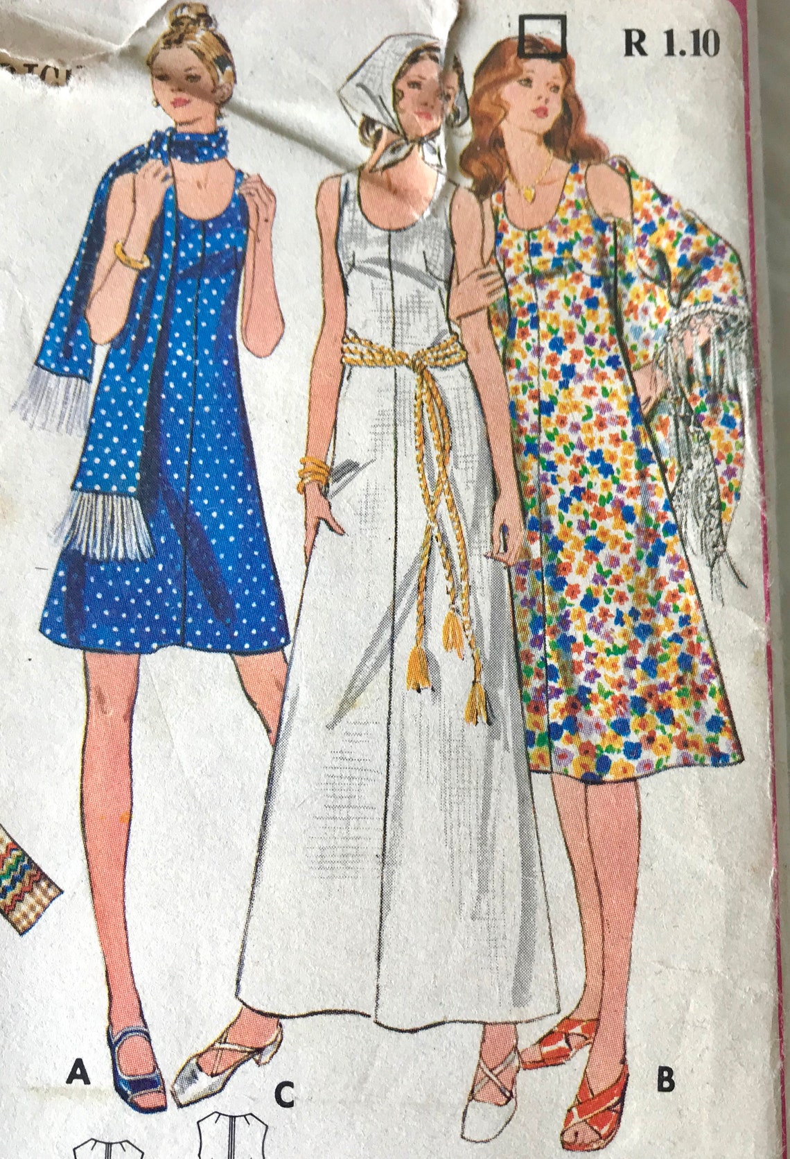 1970s BUTTERICK 6259 Sewing Pattern Easy 3 Main Pieces - Etsy