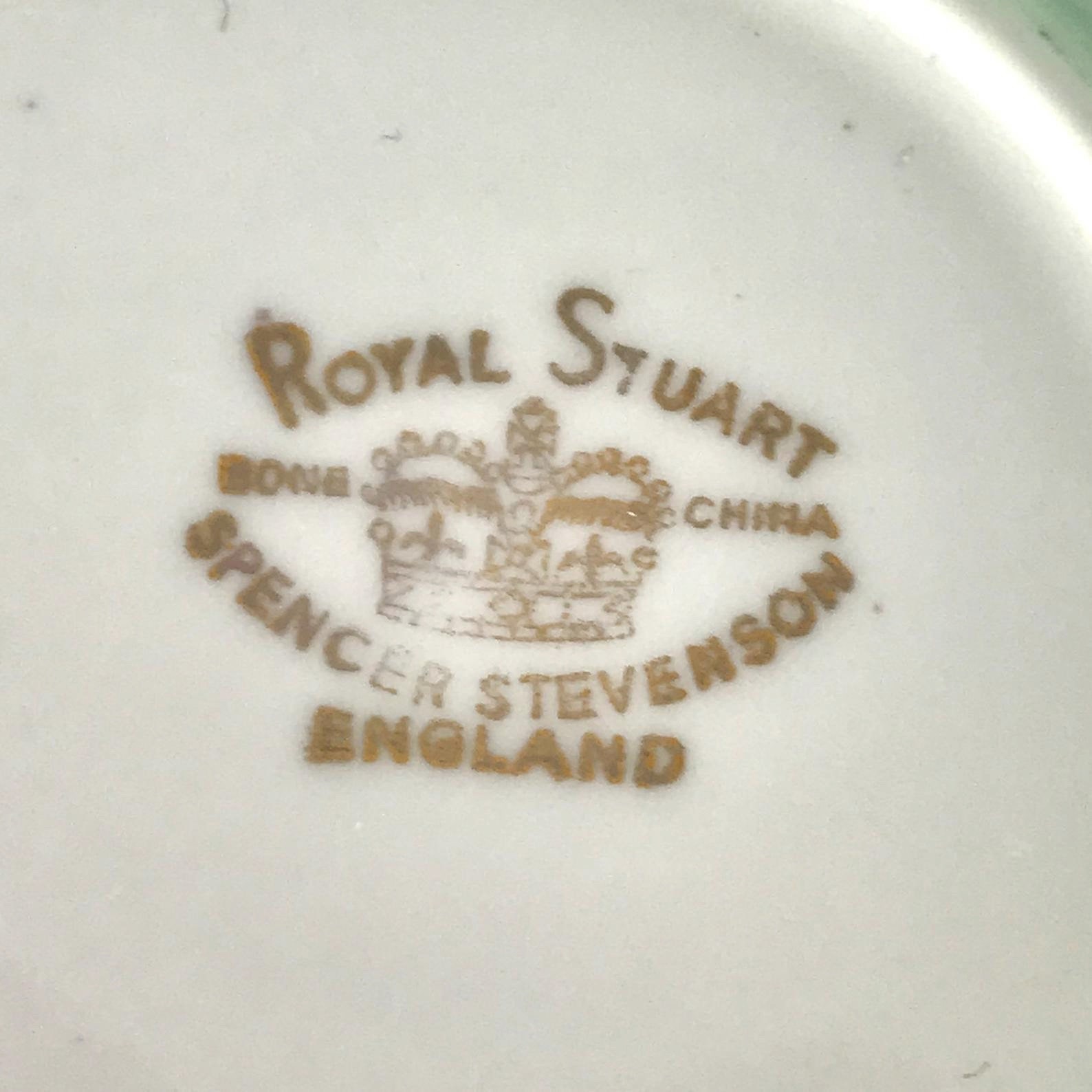 Trio Royal Stuart Spencer Stevenson English Bone China Fluted - Etsy