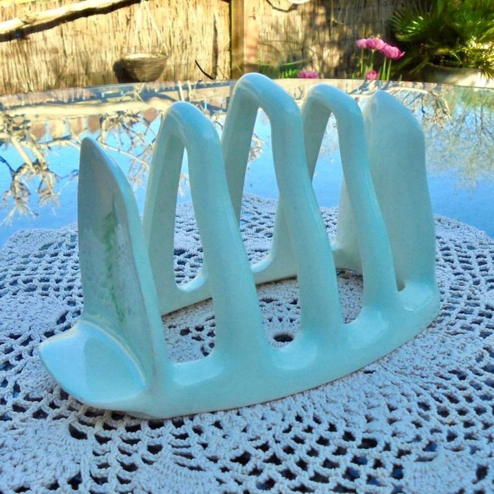 1950s Carlton Ware Toast Rack Embossed Floral Pattern Convolvulus ...