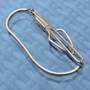 Vintage Rolled Gold Tie Slide Clip Open Loop Style With Attached Snake ...