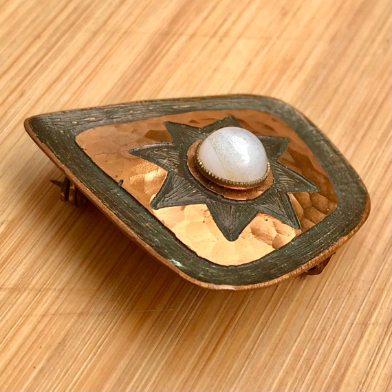 1960s MODA Modernist Designer Brooch - Hand Made in C… - Gem