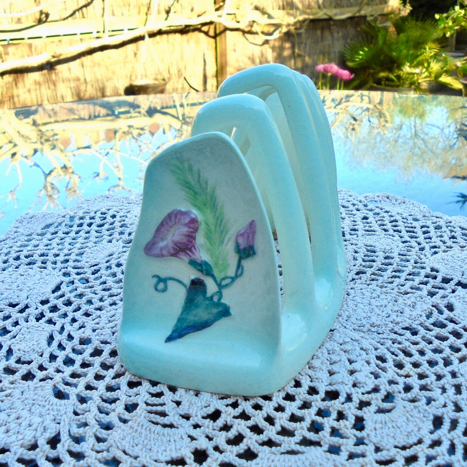 1950s Carlton Ware Toast Rack Embossed Floral Pattern Convolvulus ...