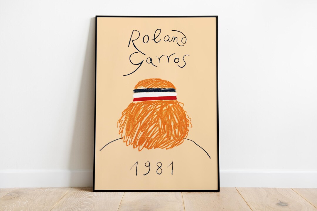 Roland Garros 1981 Tennis Poster French Open Grand Slam Print Eduardo ...