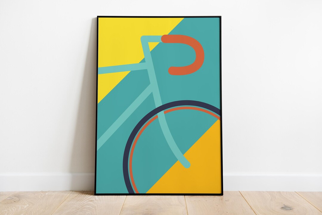 Tour De France Fixie Road Bike Poster, Bicycle Art Print, Stylish ...