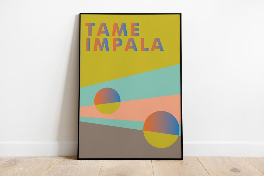 Tame Impala Poster Pastel Color Band Wall Art Print Indie Music Poster ...