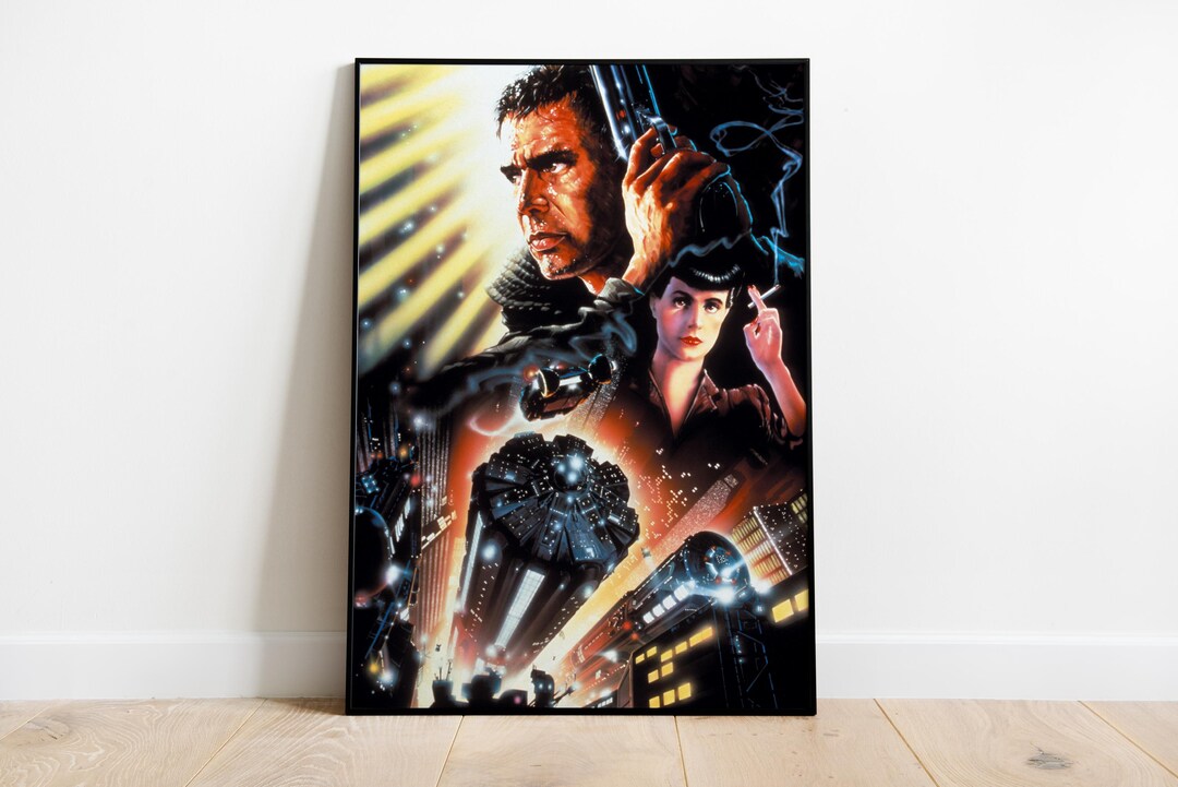 Blade Runner Poster Sci-fi Movie Wall Art Print, Harrison Ford Artwork ...