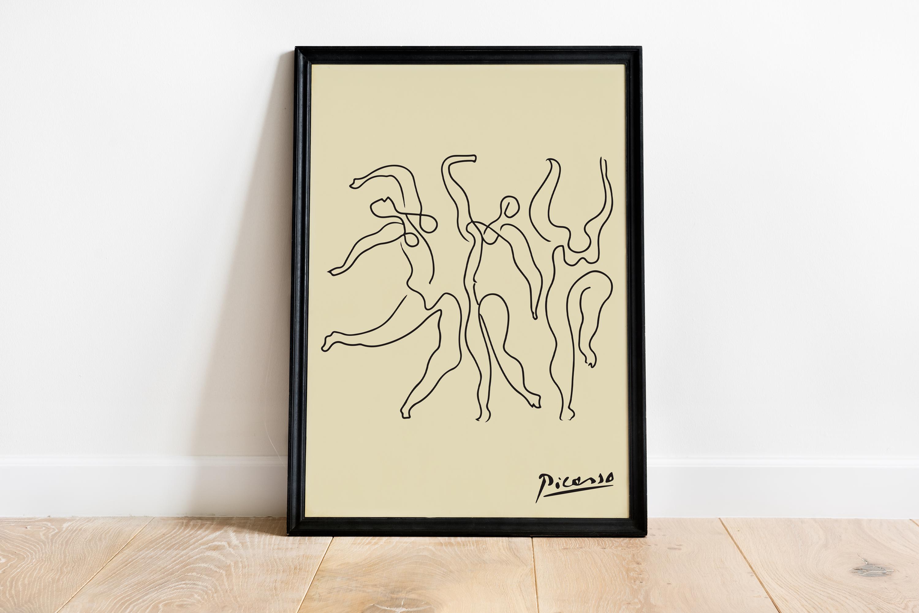 Picasso Line Art Wall Decor - Ballet Dancers Poster, Mid Century Modern ...