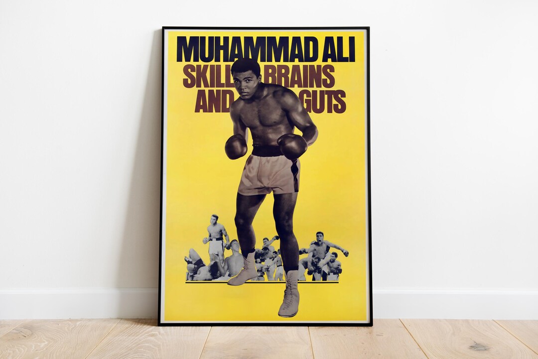 Muhammad Ali Poster, Vintage Boxing Art Print, Classic Sports Wall ...