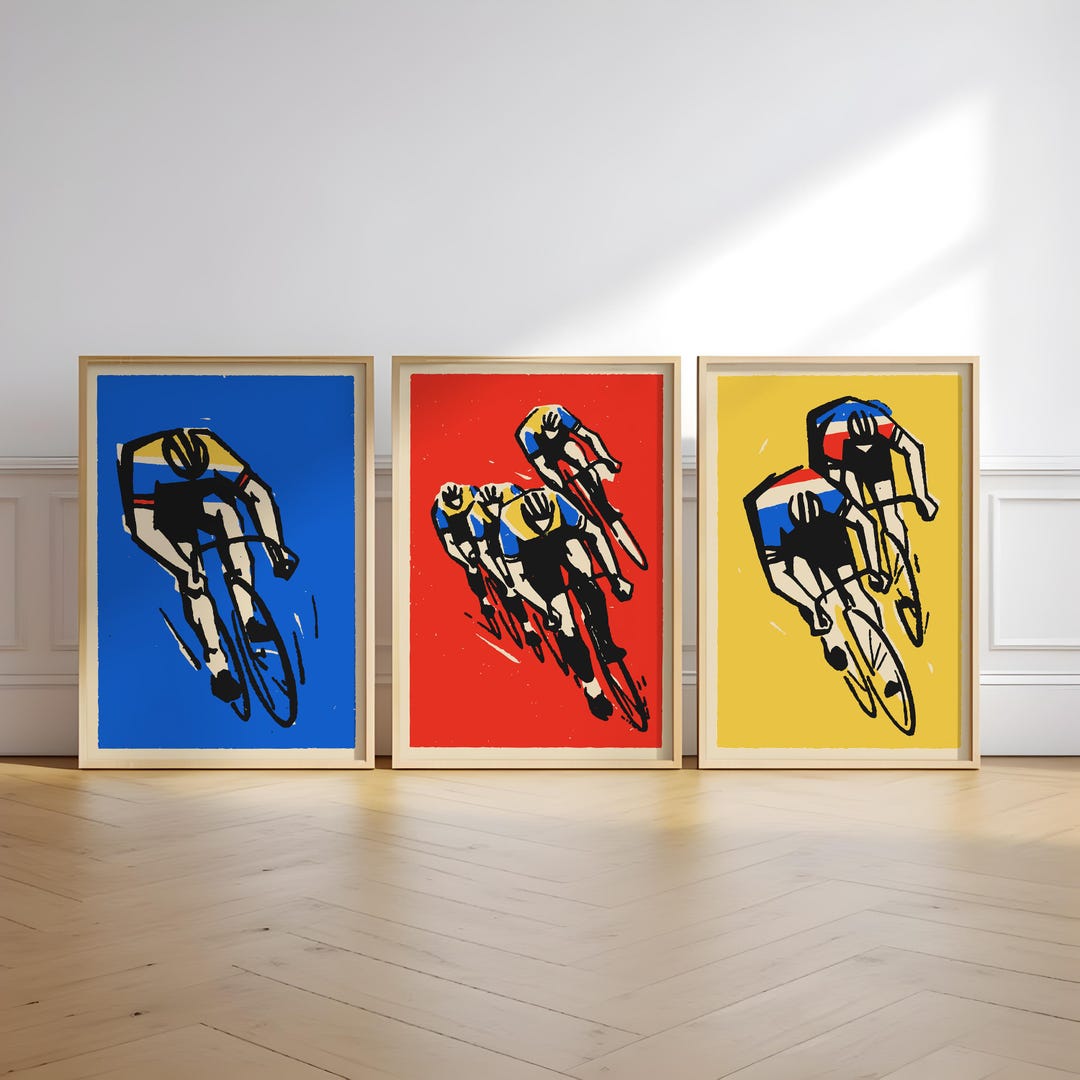 Tour De France Poster, Road Bike Print, Cycling Wall Art, Gifts for ...
