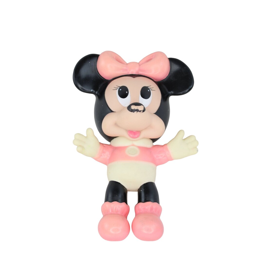 Minnie Mouse Squeezable Doll Vintage Pink Vinyl 90403 Disney - Etsy