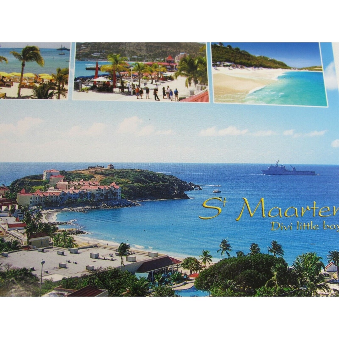 St Martin Sint Maarten Tropical Postcard 48433 Antilles Divi Little Bay ...