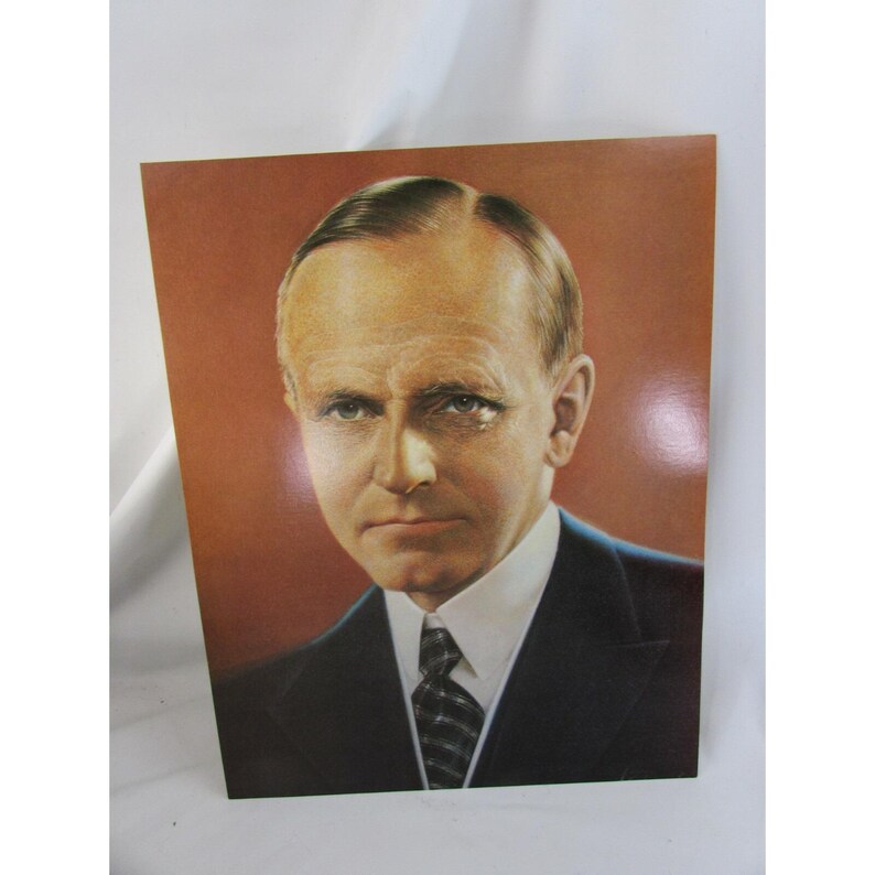 President Calvin Coolidge Poster Print Sam J Patrick 52755 Vintage - Etsy