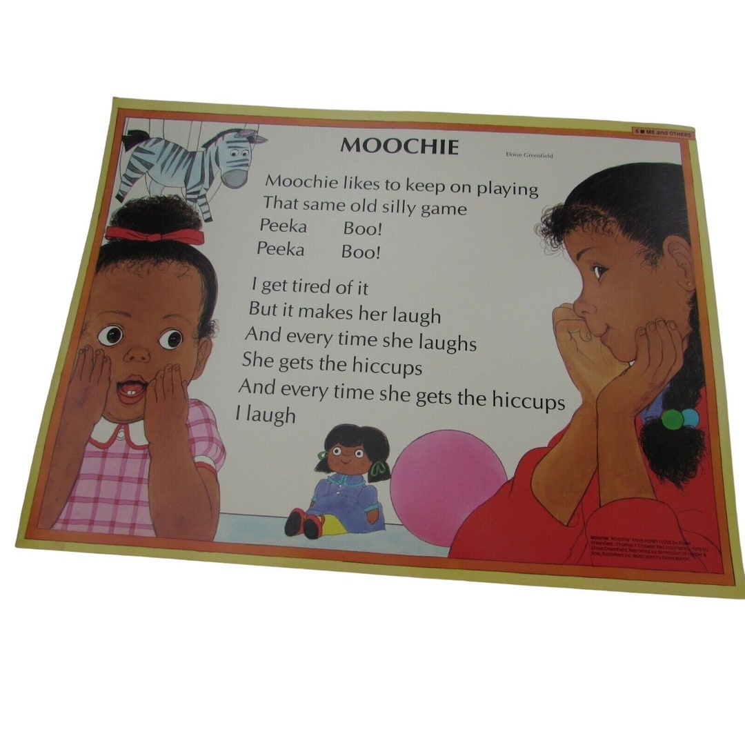 Moochie Grade School Poster Eloise Greenfield 30242 Poetry VNTG - Etsy