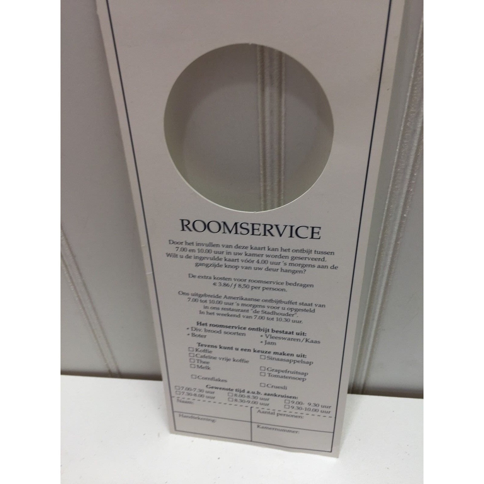 Vintage Room Service Door Knob Sign Hanger 23698 Dutch Park Hotel ...