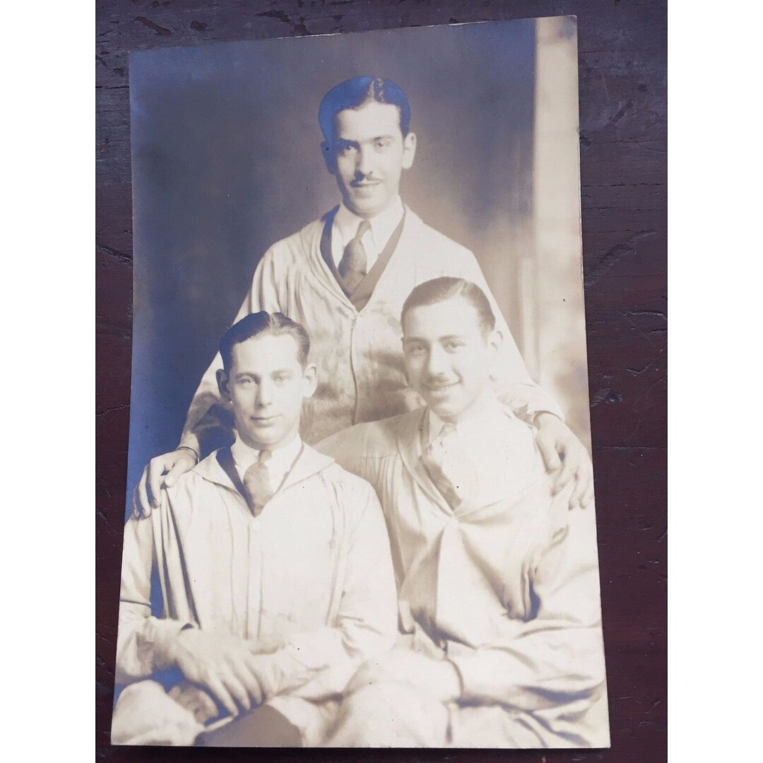 Vintage 1920's Photograph Young Men Lab Coat Studio 21355 Gary Interest ...