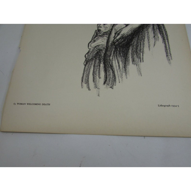 KÄTHE KOLLWITZ Woman Welcoming Death in the Water Vintage Print 52326 ...