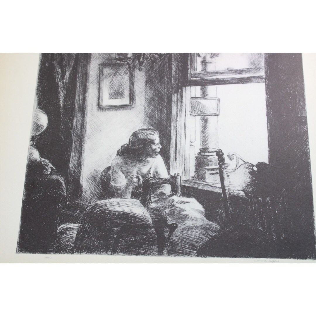 Edward Hopper Print East Side Interior Woman at Window Vintage 1939 ...