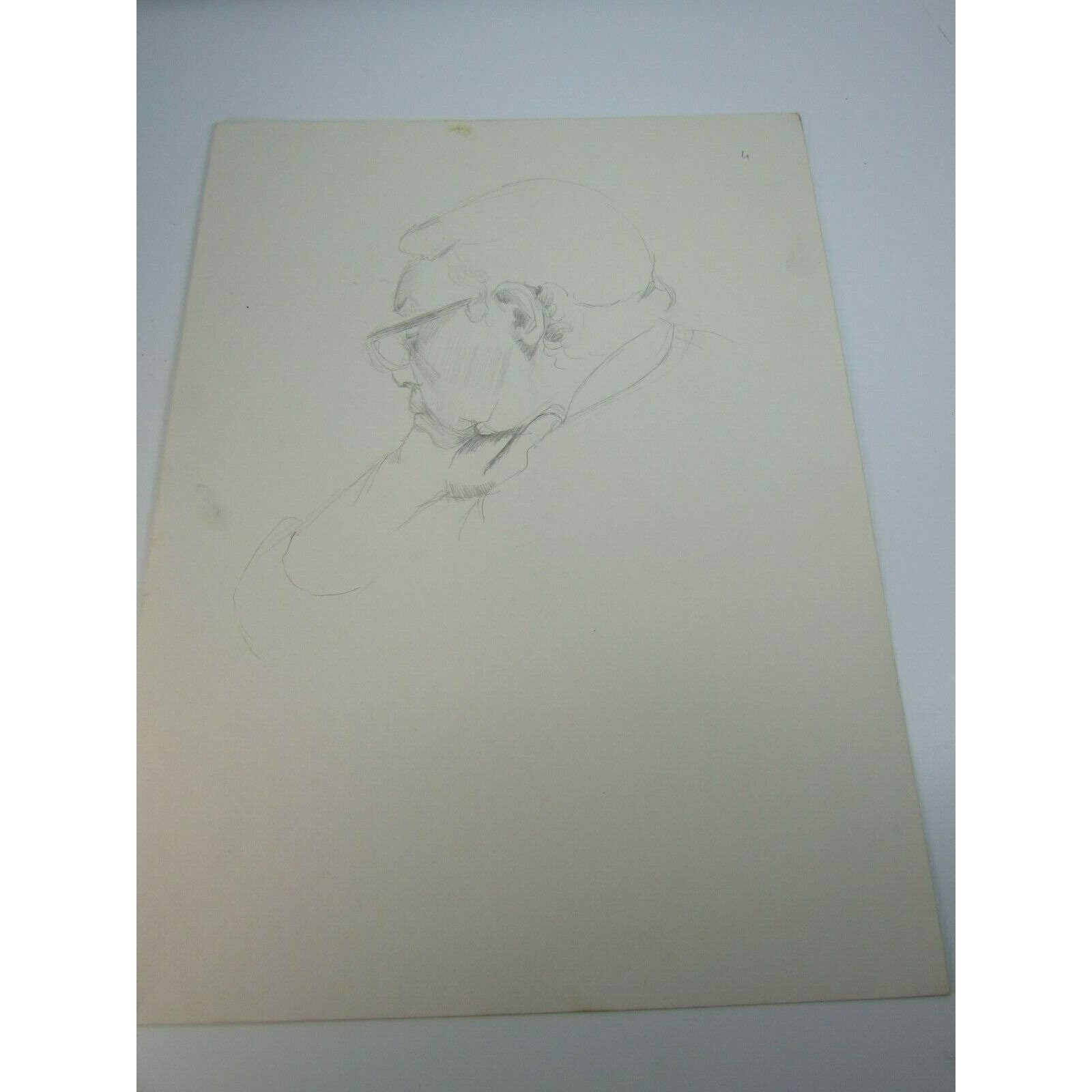 VINTAGE Drawing Sketch Man Silhouette 1976 Artist Susan Wohl - Etsy