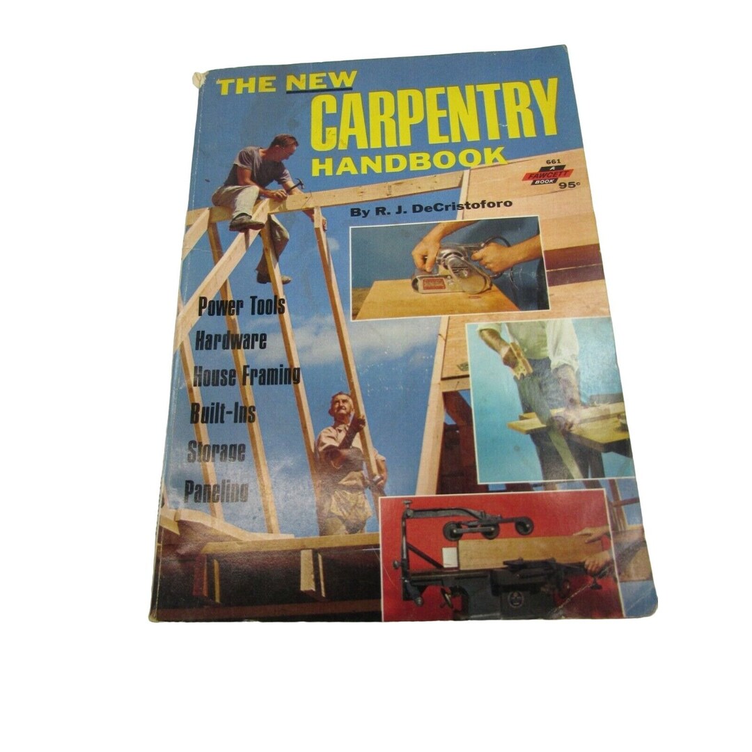 1968 New CARPENTRY HANDBOOK FAWCETT How to Book 661 34140 - Etsy