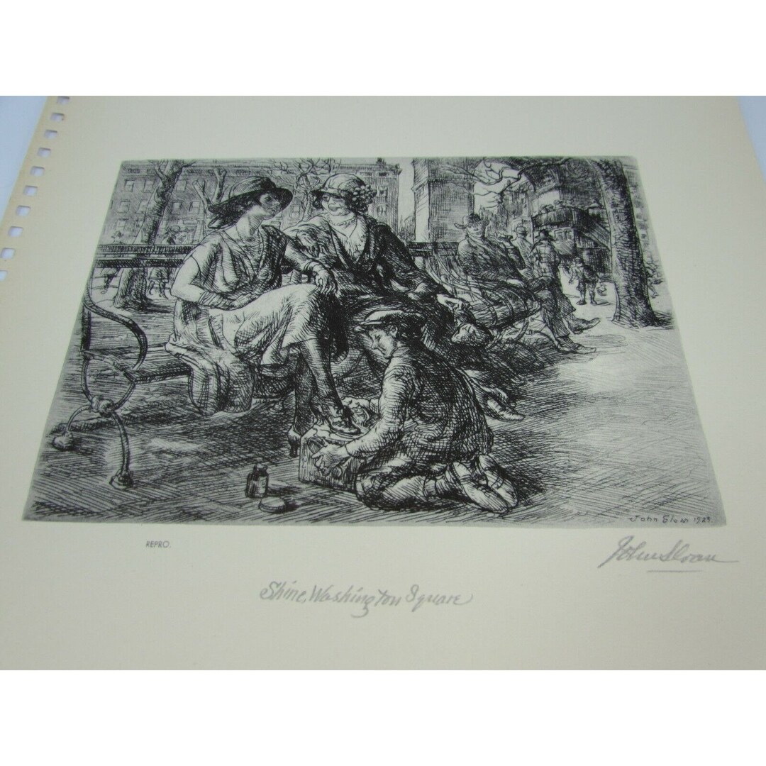 JOHN SLOAN Shine Washington Square Vintage Print Lithograph 30115 - Etsy