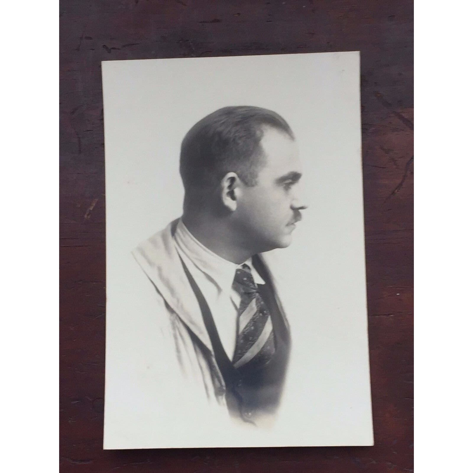 Vintage 1920's Photograph Man Lab Coat Studio 21422 Mustache Apprentice ...