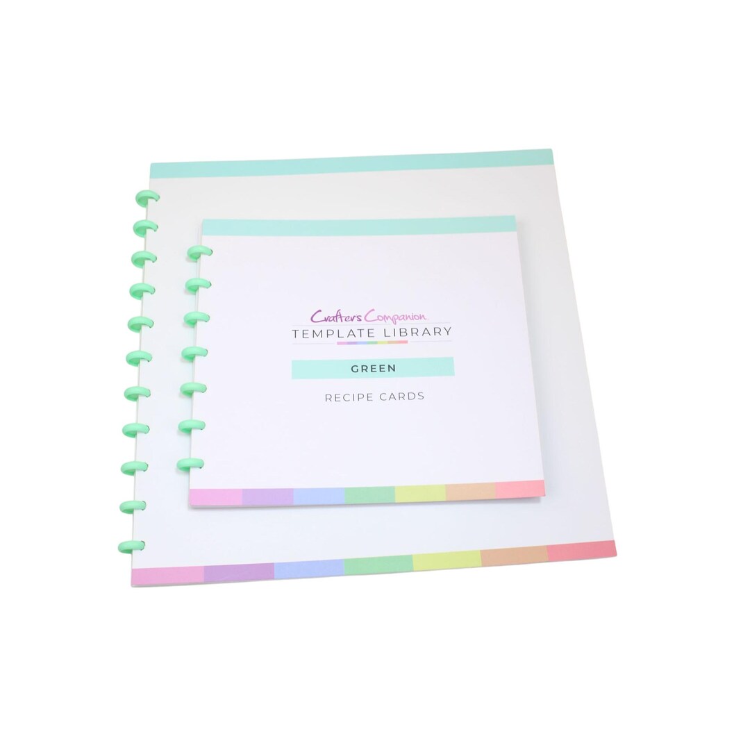 Crafters Companion Template Library Recipe Cards Templates Book Green ...