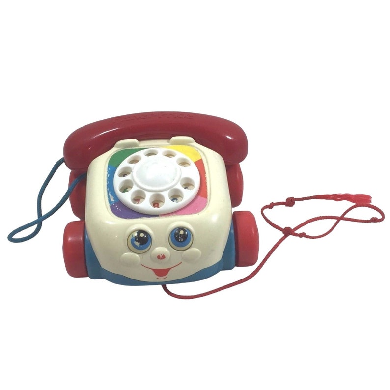 Vintage Fisher Price Phone Telephone 1993 Toddler Pull Along Toy 2251 ...