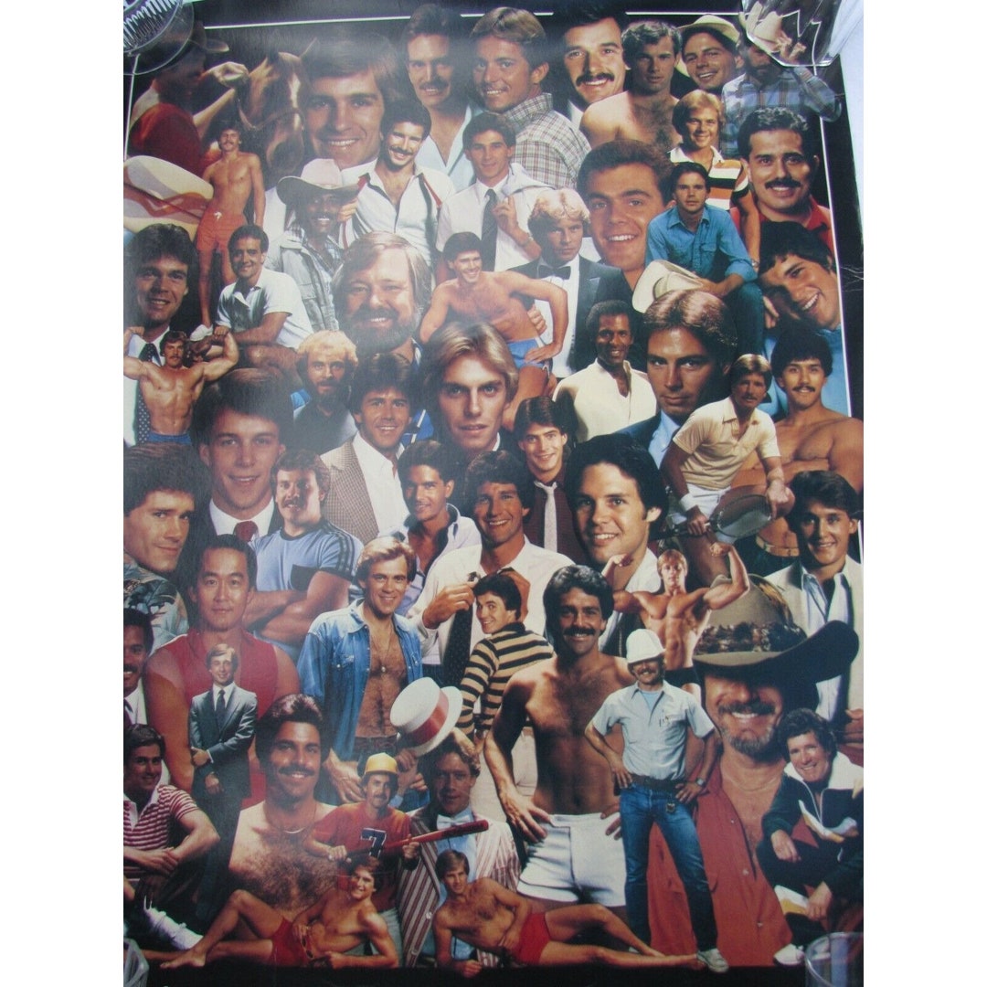 Vintage 1983 Hallmark Poster Beefcake Men Hunks Hunk 52440 - Etsy