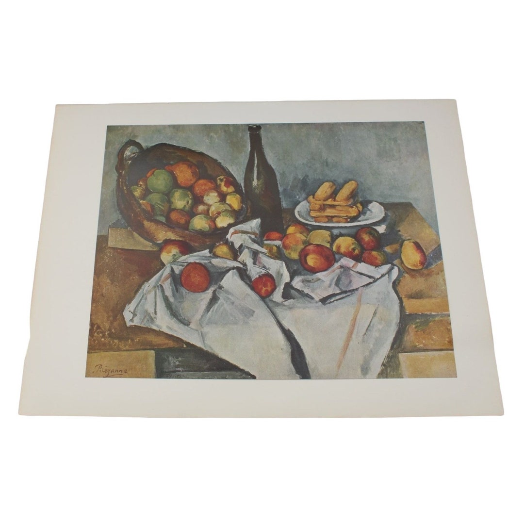 Paul Cezanne Still Life With Basket of Apples Print Vintage 53834 - Etsy