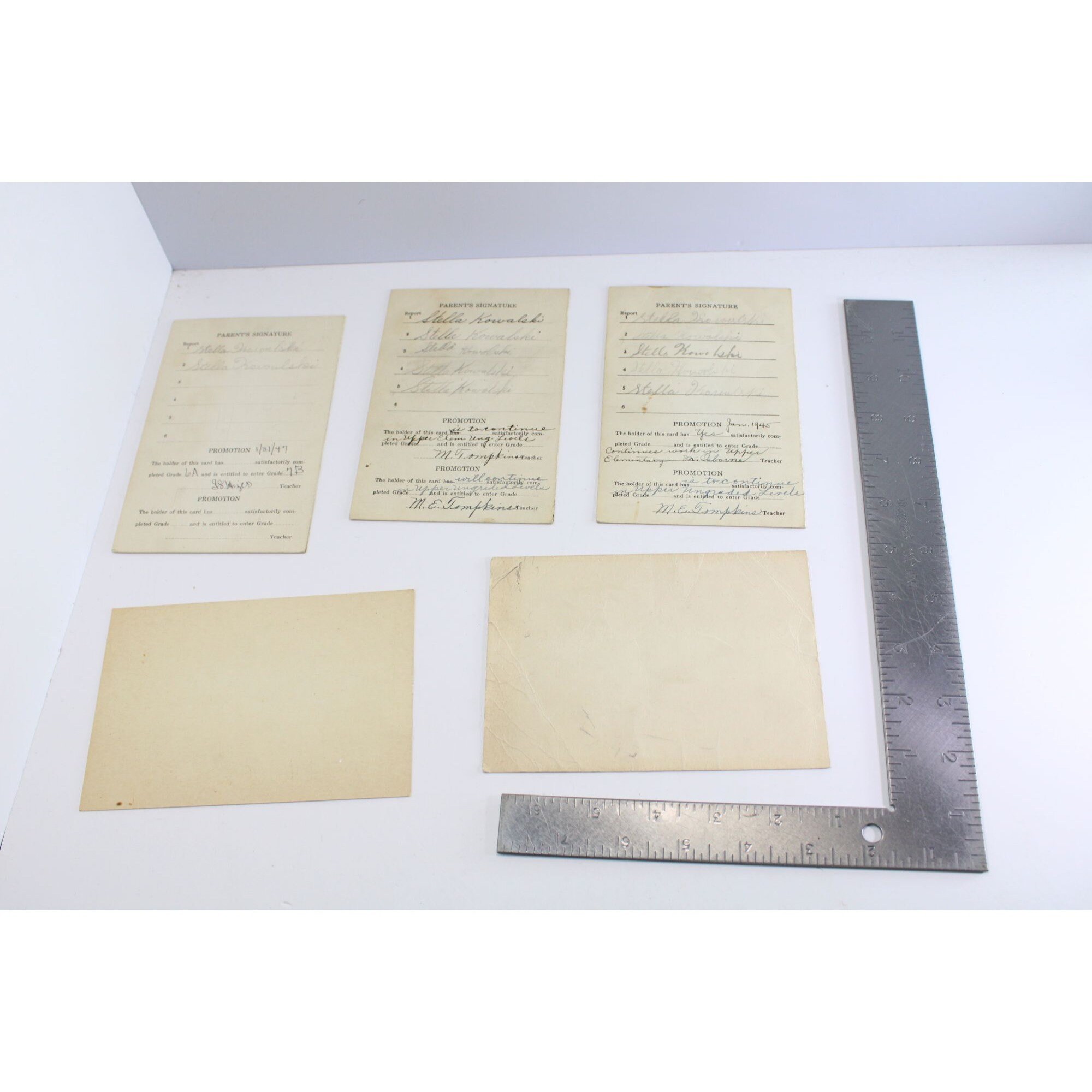 5 Vintage School Report Cards Upper Elementary Cleveland OH 77201 1944 ...