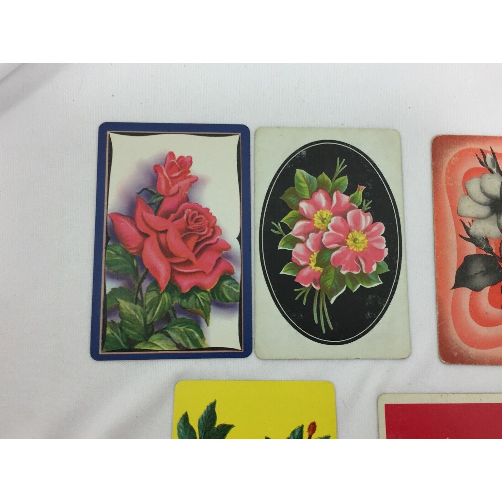 5 Single Swap Playing Cards Flowers Floral Magnolia Rose Carnation ...