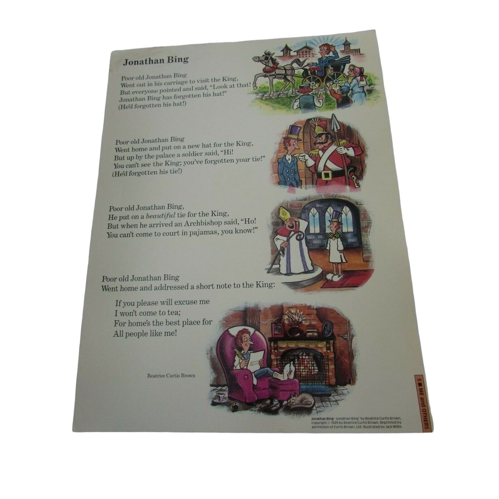 Jonathan Bing Grade School Poster Beatrice Curtis Brown 30240 Poetry ...