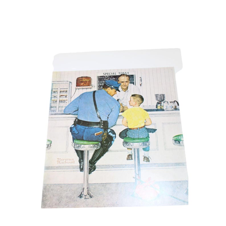 The Runaway Norman Rockwell Print Vintage Police Boy 93053 - Etsy