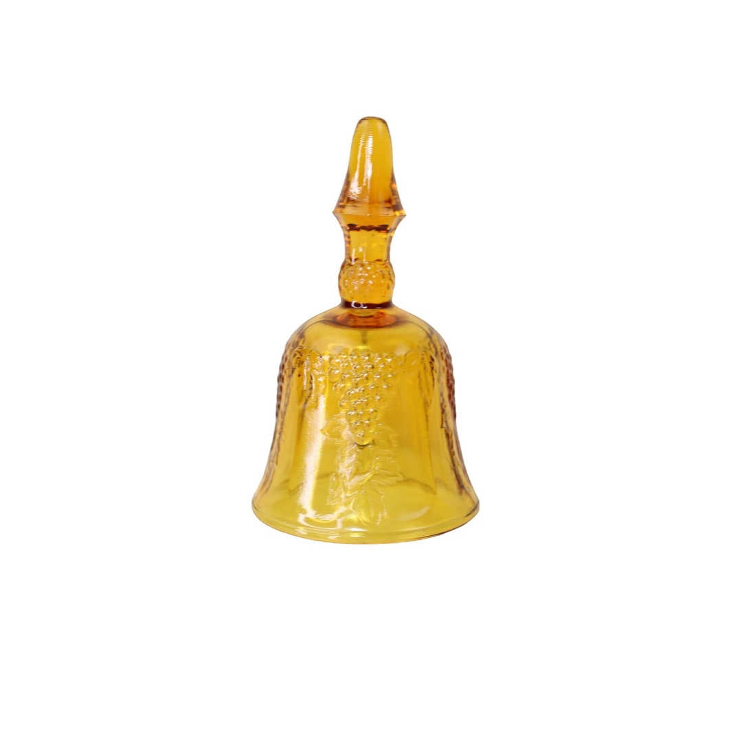 Tiara Indiana Glass Bell Amber Harvest Color Pressed Vintage 91837 ...
