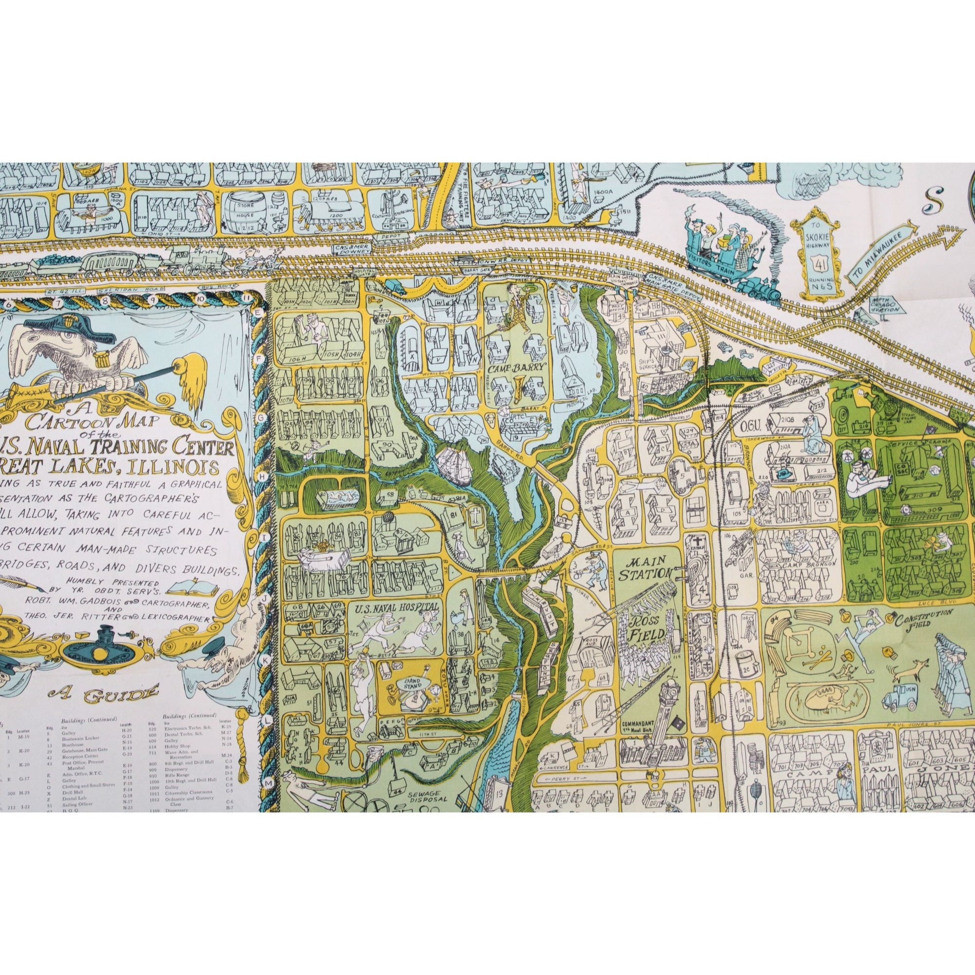 1949 A Cartoon Map of the Great Lakes Gadbois and Ritter USNTC 88497 - Etsy