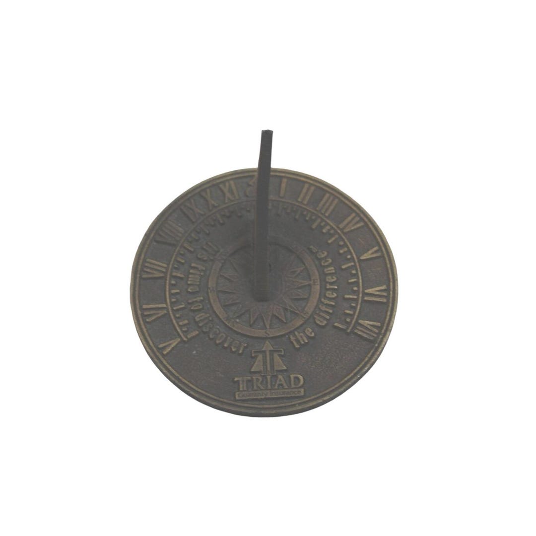 Bronze Sundial Vintage Triad Insurance Desktop 92273 - Etsy