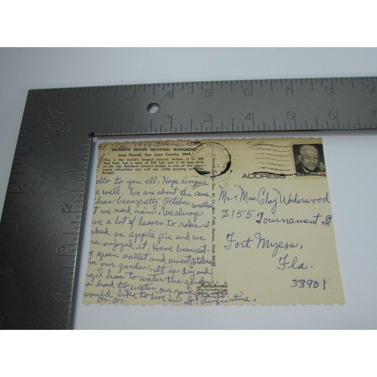 Rainbow Bridge Lake Powell UTAH 1974 Postcard Vintage 28896 - Etsy